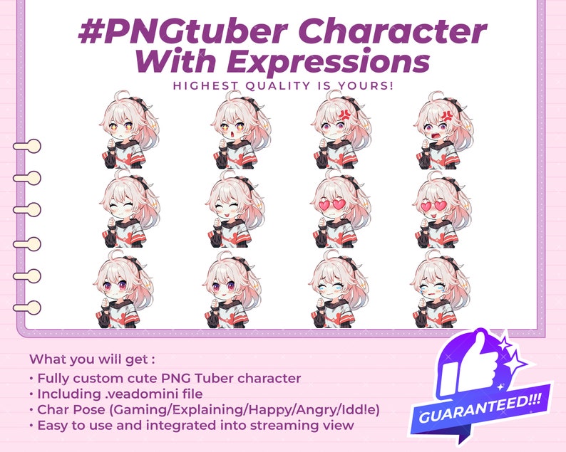 Pngtuber | Cute Chibi PNG Tuber Avatars for Engaging Streams | Get 12 ...