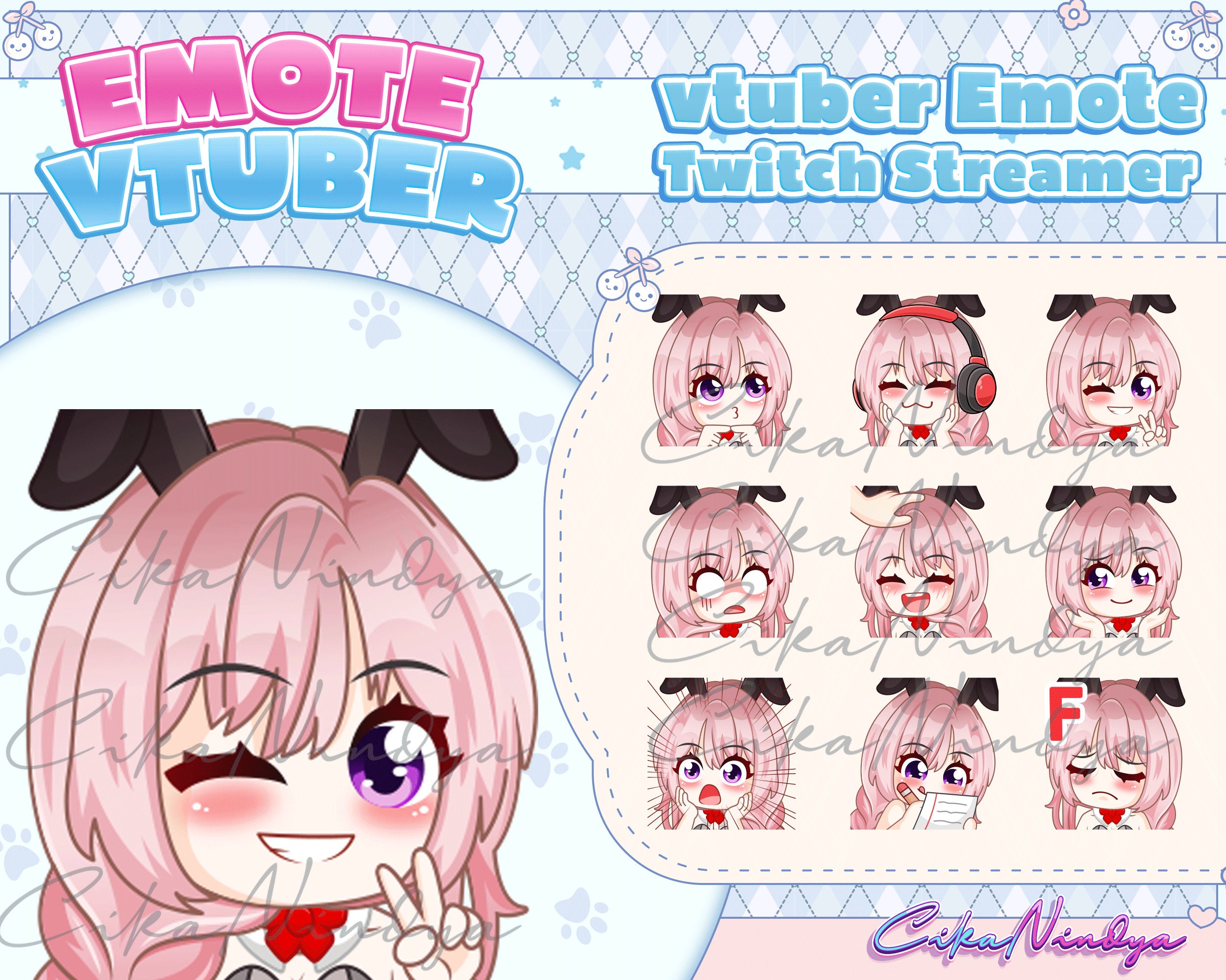 Vtuber Emote Emote Raid Emote Emote Commission Game Emote - Etsy