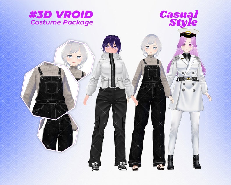 Vroid Clothing Pack, Casual Outfits, Interactive Clothing, Avatar Wear ...