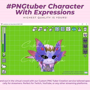 Streamer's Must-have High-quality PNG Tuber Chibi Alien Pngtuber Twitch ...