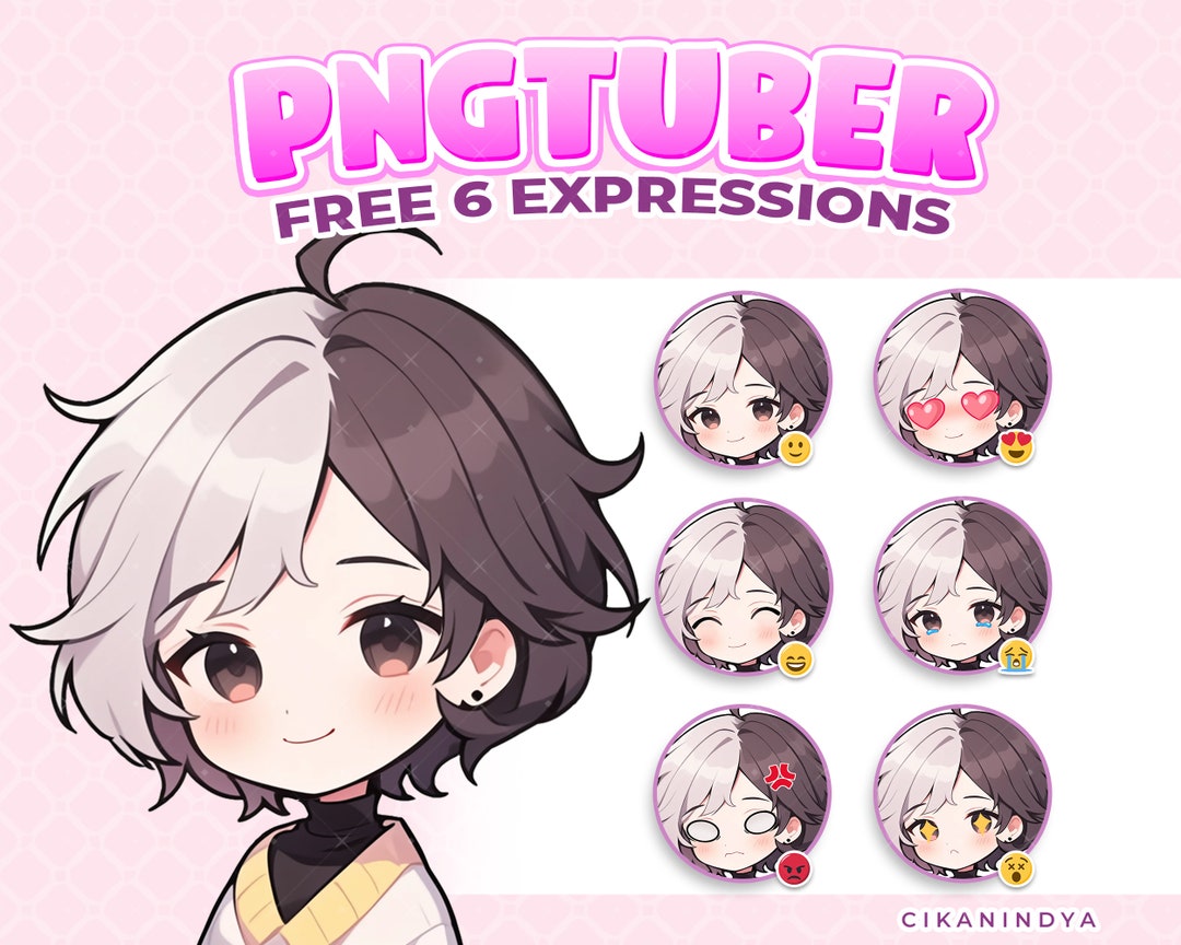 Chibi Boy PNG Tuber Avatar: 6 Poses for Twitch Streamer - Etsy