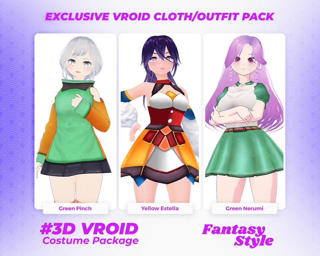 Elegance Magical Outfit Pack for Streamers - Vroid Clothing Pack ...