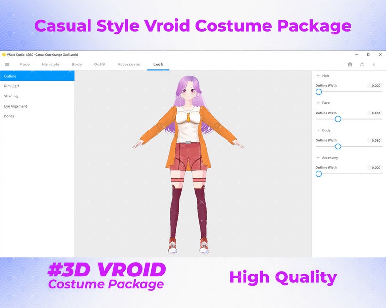 Vroid Clothing Pack Vroid Assets Vroid Outfit Cosplay - Etsy