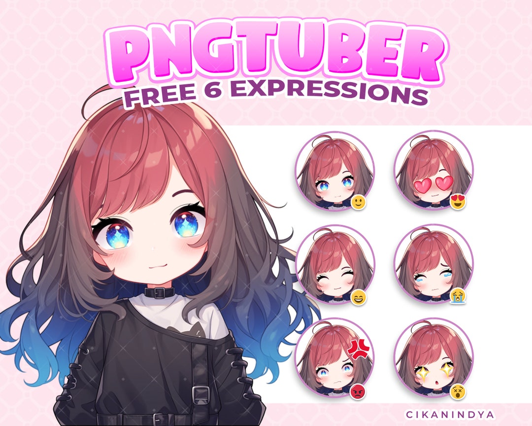 Pngtuber | Elegant Black Dress Girl PNG Tuber for Stylish Streaming ...