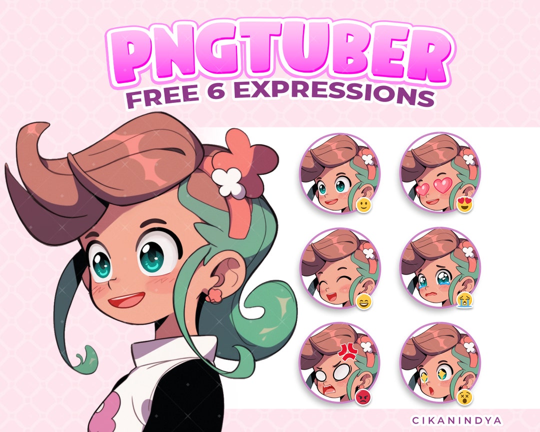 Pngtuber Girl Avatar: 12 Stream Poses, Ready-to-use - Etsy