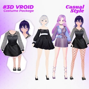 Vroid Clothing Pack Casual Girl Fashion - 3D Vroid Characters, Vroid ...