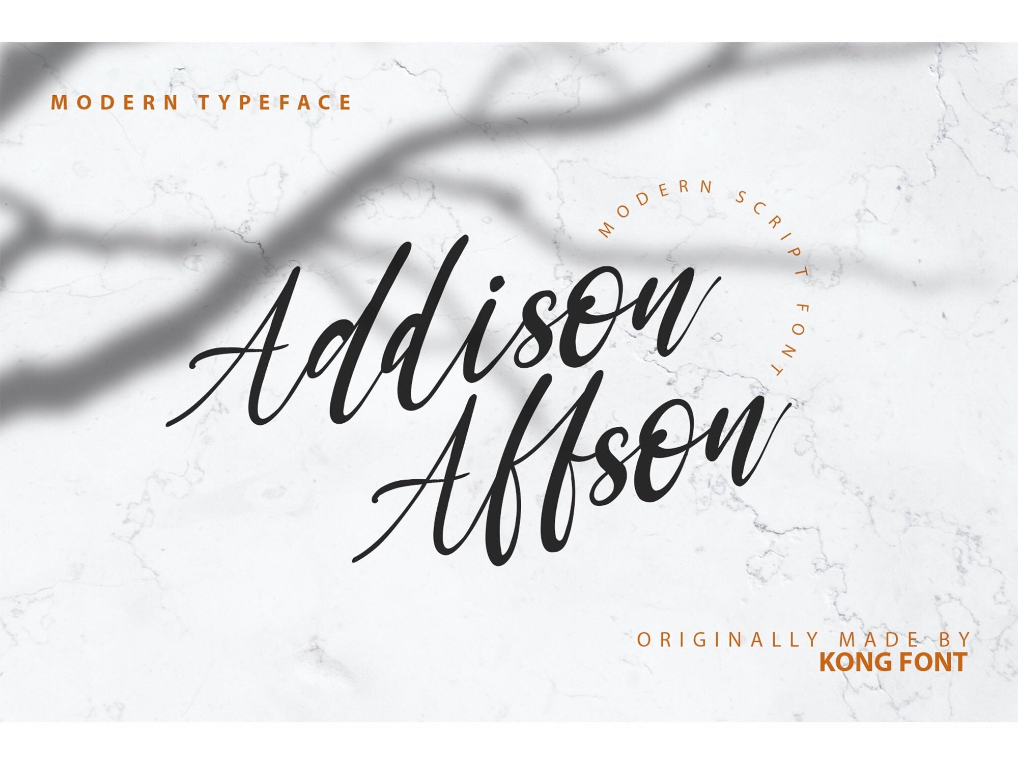 Addison Affson Modern Script Font Logotipo de marca | Etsy