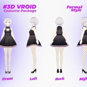 Formal Feminine Vroid Dress Sets for Streaming - Vroid Clothing Pack ...