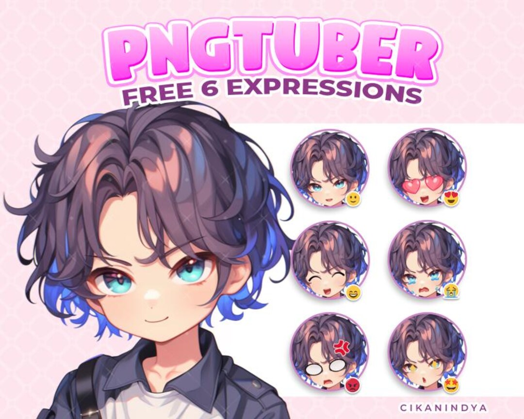 Premade Pngtuber Bold Chibi Style for Dynamic Streamers - Etsy