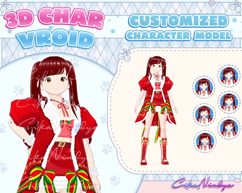 3D Vroid Character Vtuber Model 3d Model Commission - Etsy