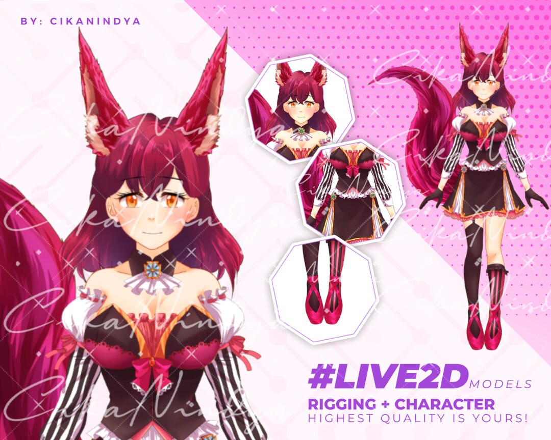 Modelo Vtuber Vtuber prefabricado Realidad virtual Twitch - Etsy España