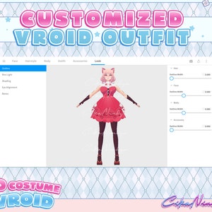 3D Vroid Costume Cute Red Dress for Stunning Character Creations ...