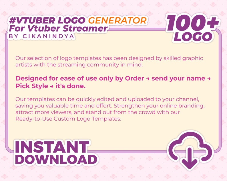 Personalized Cute Logo Templates Design Service Custom Cute - Etsy