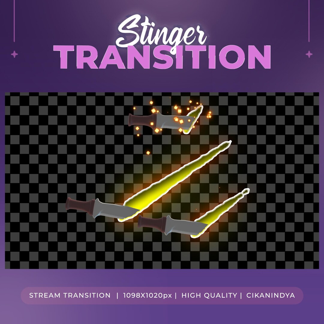 Animated Stinger Transition Stealth Blade for Streamers | Gaming ...