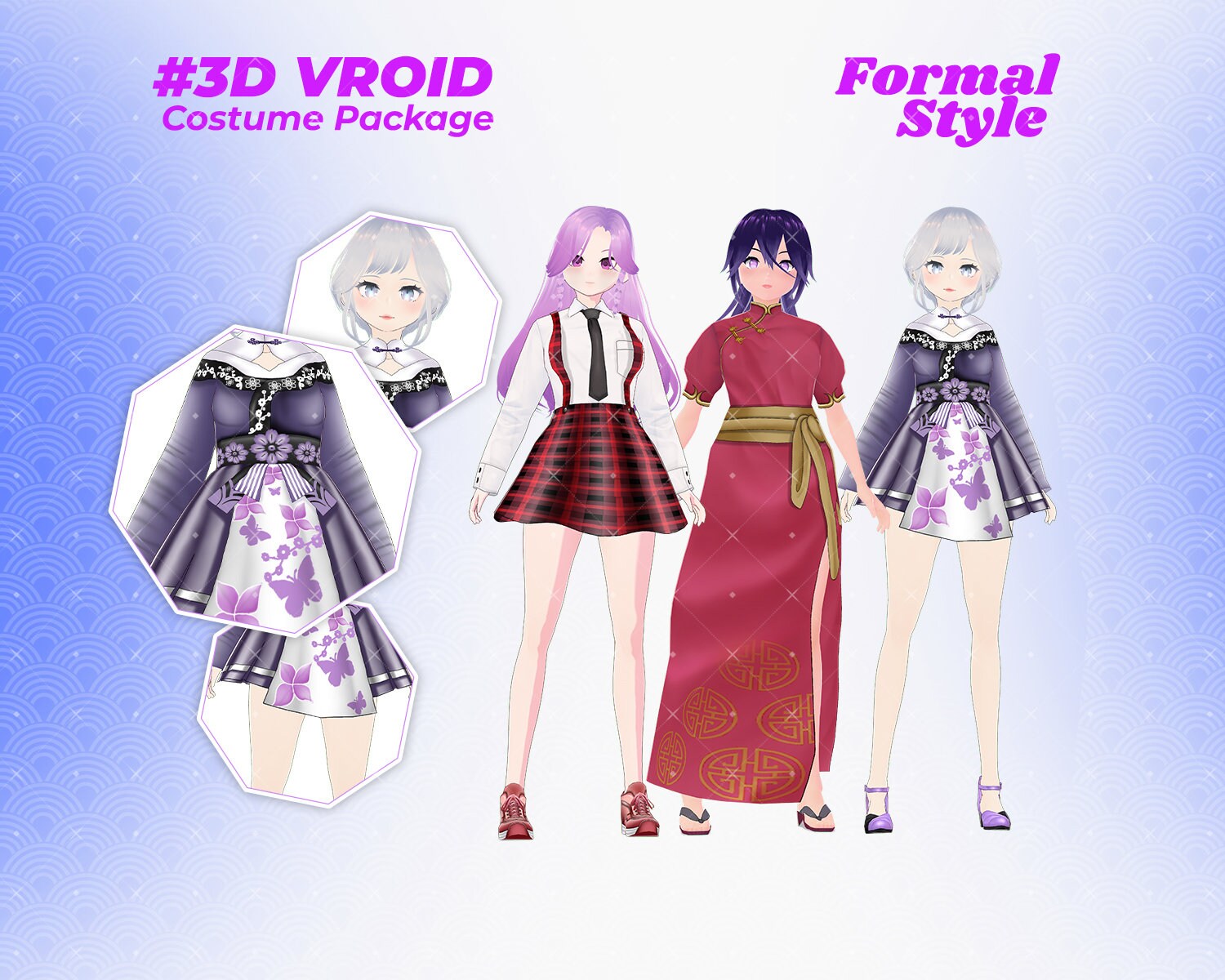 Chic Vroid Formal Collection Three Sophisticated Outfit Sets for ...