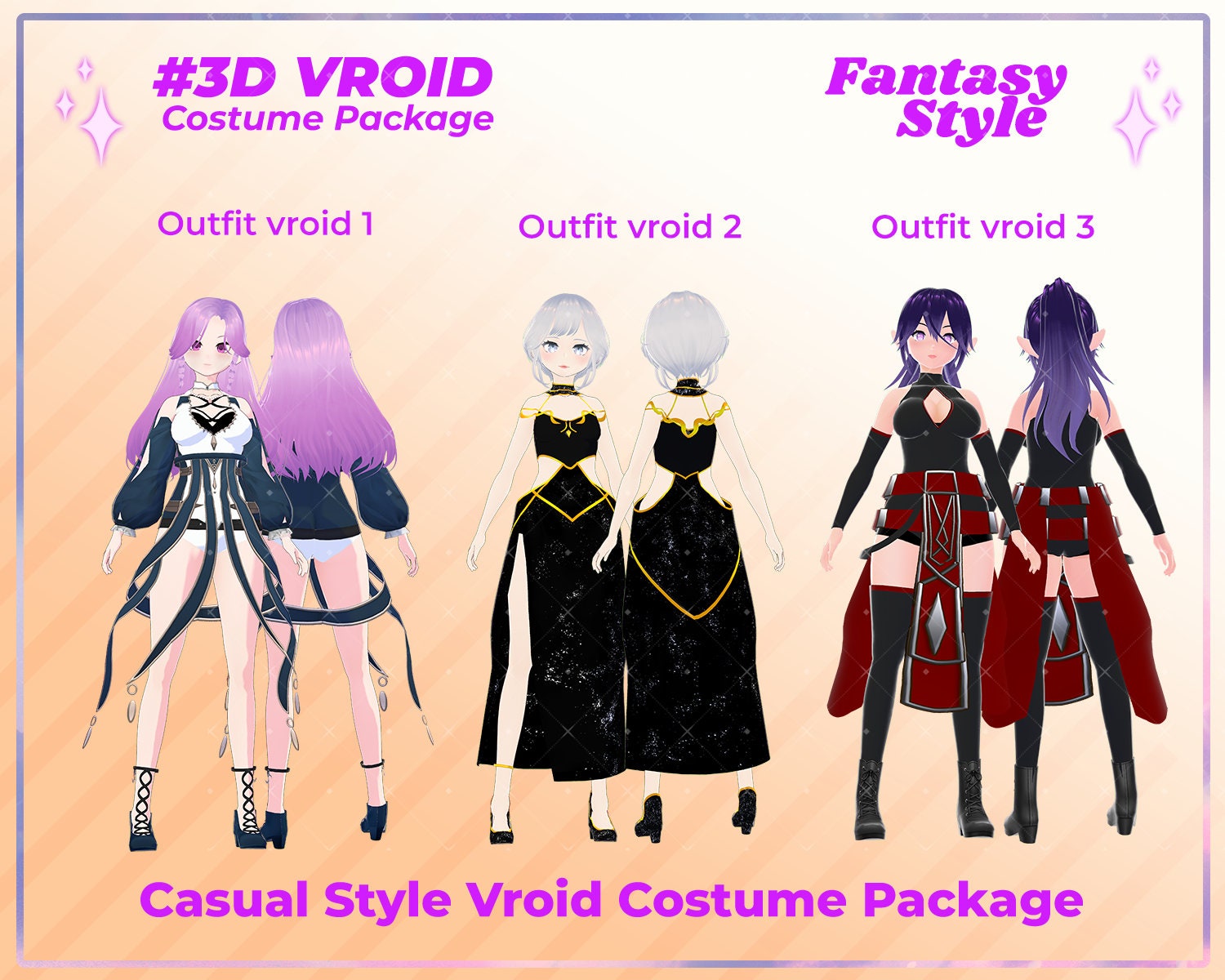 Vroid Clothing Pack Vroid Assets Vroid Outfit Cosplay - Etsy Australia