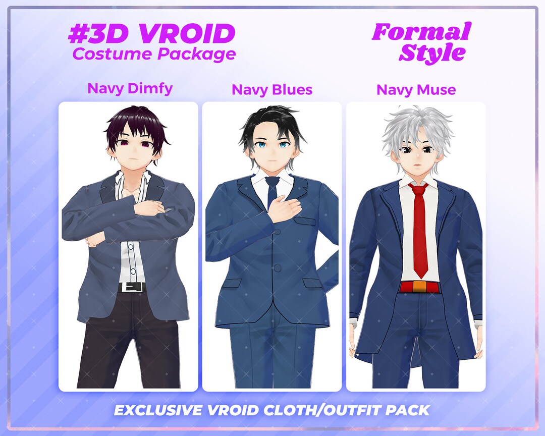 Vroid Clothing Pack, Doll Clothes, Vroid Clothes, Costume - Formal ...