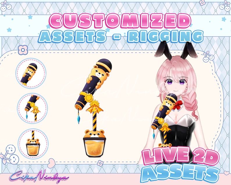 Vtuber Assets Design Asset Twitch Assets Vtuber Asset Mic - Etsy