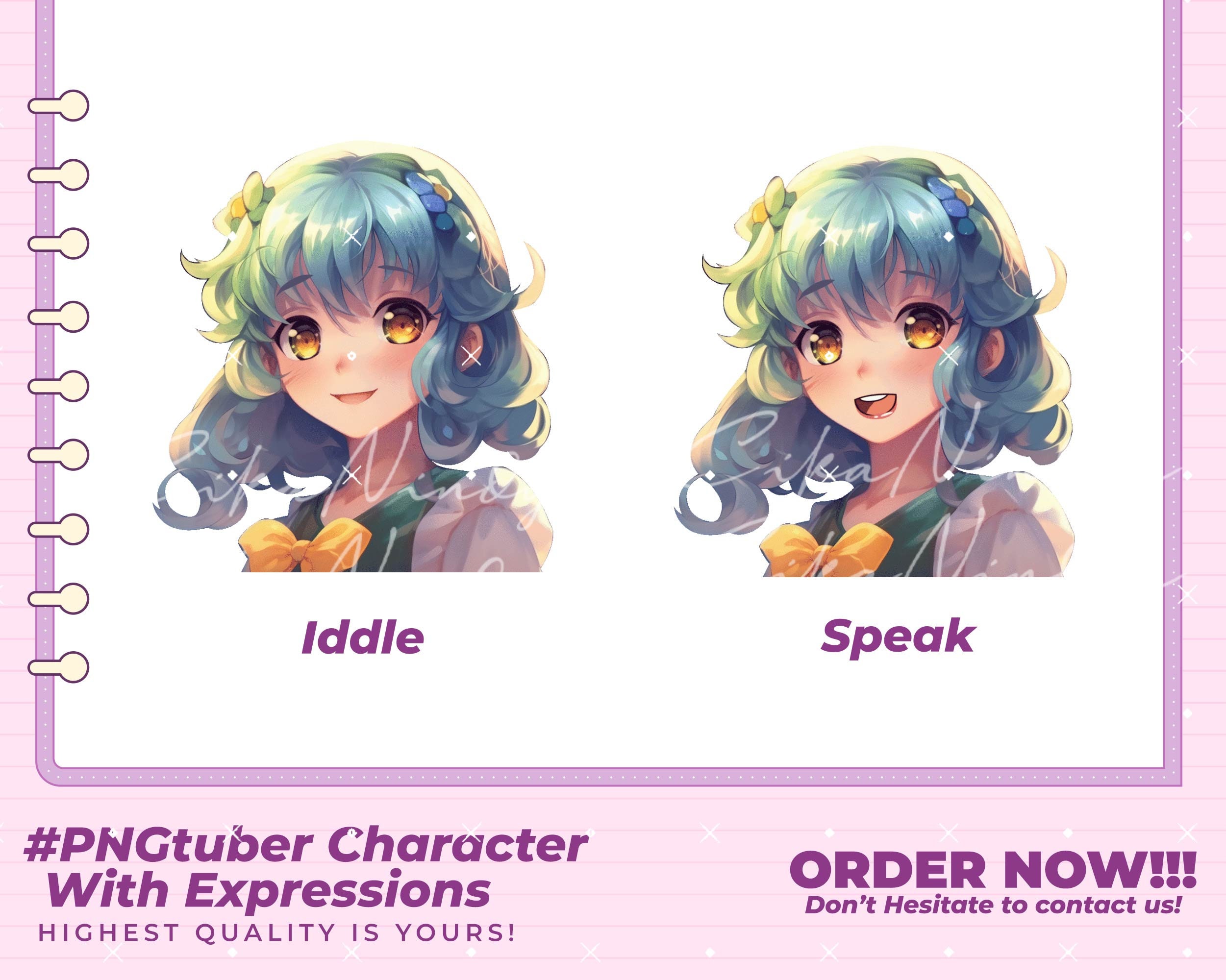 Pngtuber Pngtuber Avatar Pngtuber Premade Pngtuber - Etsy México