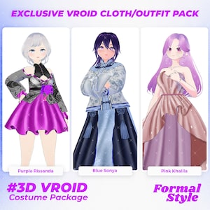 Vroid Clothing Pack, Vroid Outfit, Cosplay Costume, Vroid Assets ...