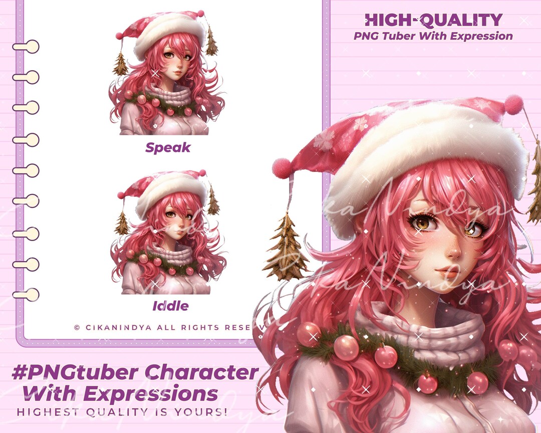 PNG Tuber Enchanted Snowflake Magical Christmas Tuber for Streamers 2 ...