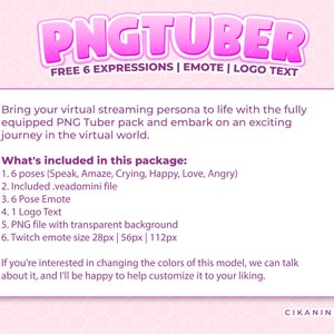 PNG Tuber | Noah's PNG Tuber Character Pack | 6 Expressions | Logo Text ...