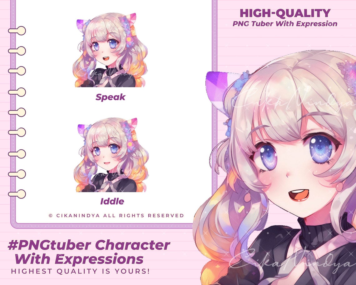 PNG Tuber Png Tuber Twitch Gif Pngtuber Pngtuber Model - Etsy