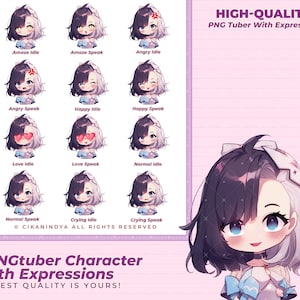 PNG Tuber | Chibi Character PNG Tuber for Dynamic Content Creators ...