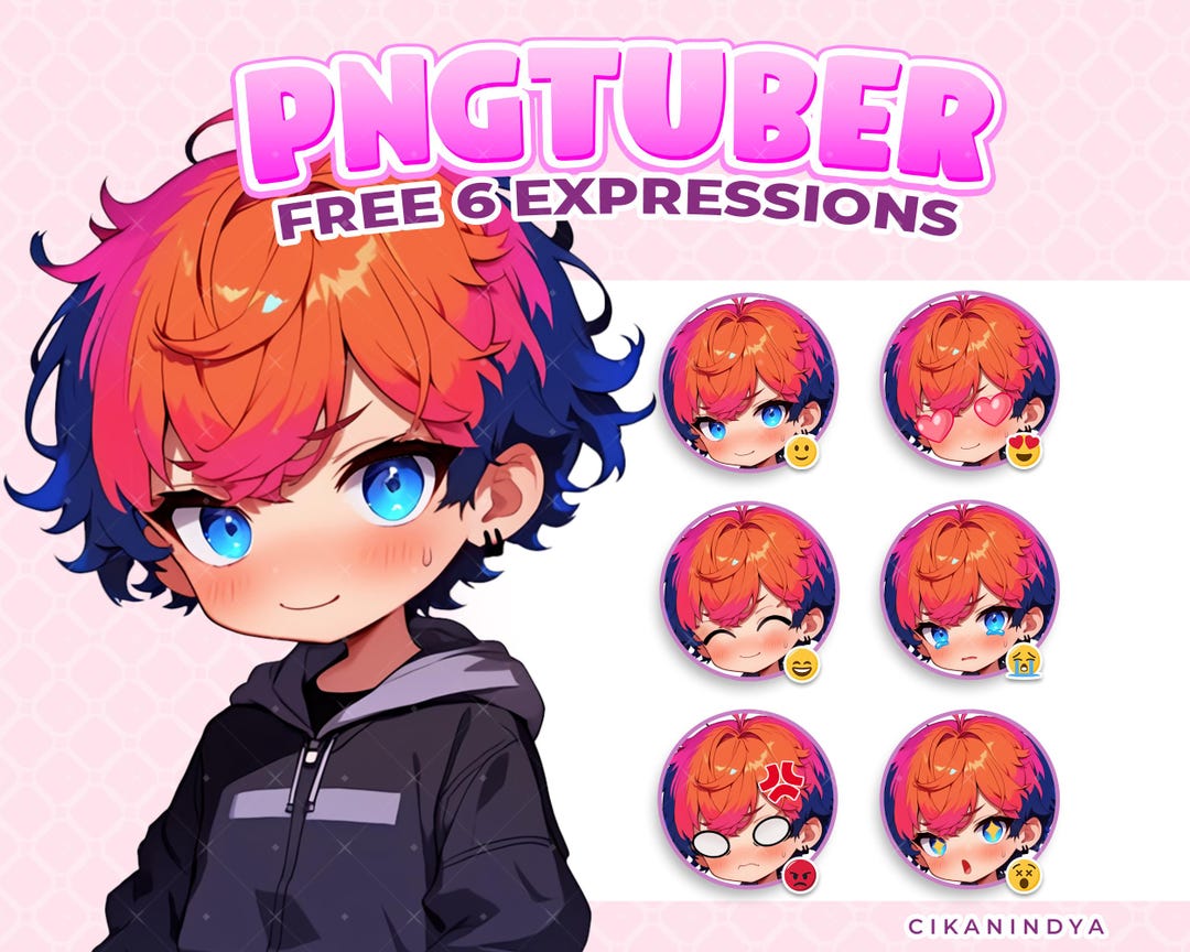 Premade Pngtuber Model – Dynamic Boy Character - Etsy