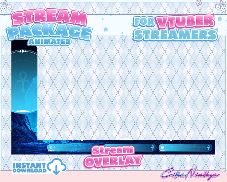 Vtuber Overlay Twitch Overlays Overlay Overlay Twitch - Etsy