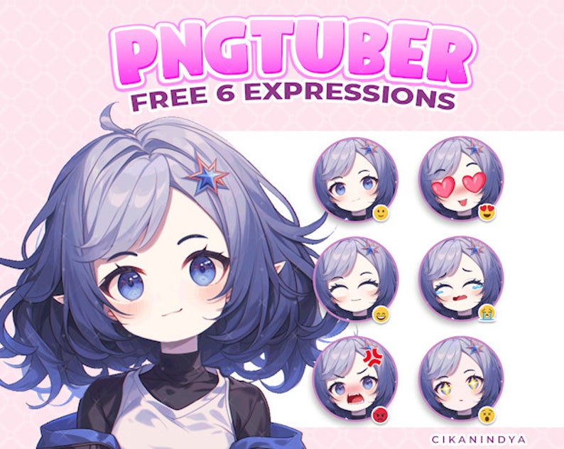 Sweet Girl Pngtuber Model: 12 Poses, Streaming Avatar - Etsy