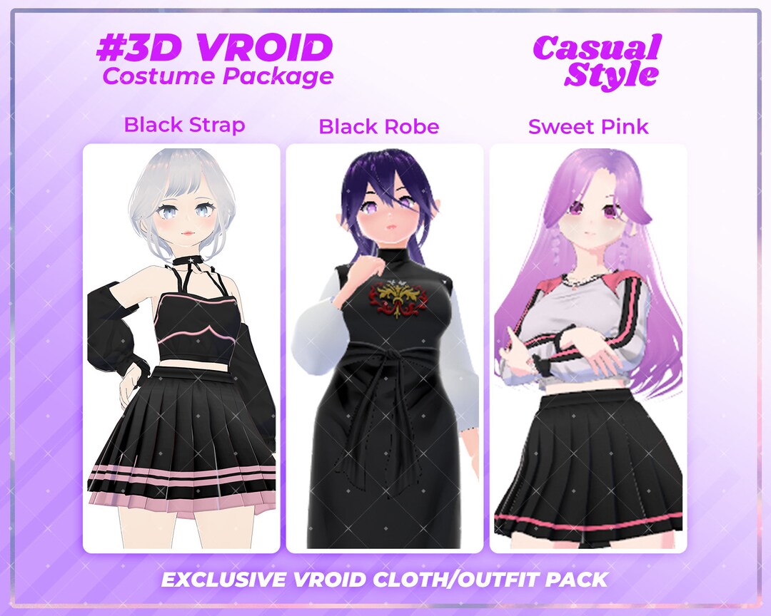 Vroid Clothing Pack, 3d, Clothes, Vroid, Sexy Clothes, Cosplay Costume ...