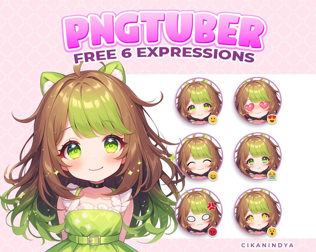 Kawaii PNG Tuber: 12 Premade Vtuber Poses, Streaming Assets - Etsy