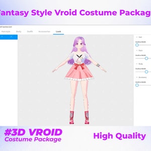 Vroid Clothing Pack, Kawaii Clothes, 3d, Doll Clothes, Vroid Outfit ...