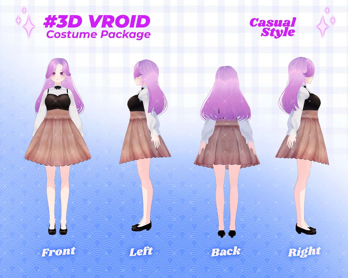 3D Vroid Clothing Pack 3d Vroid Clothes Cosplay Costume - Etsy
