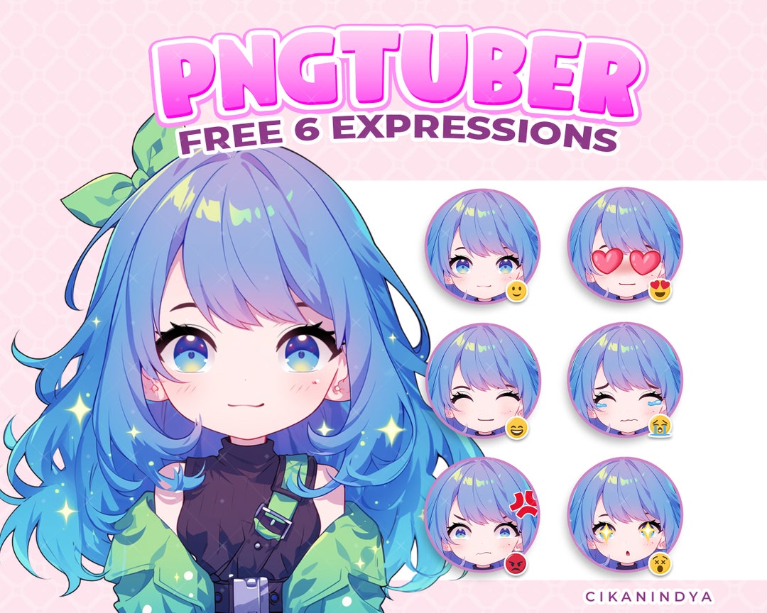 PNG Tuber | PNG Tuber Royal Girl Long Hair for Majestic Streaming | 6 ...