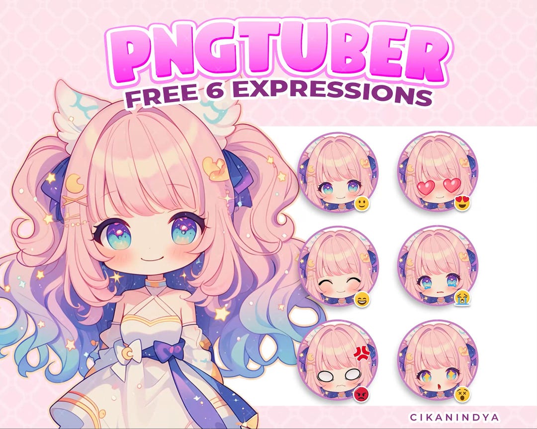 Animated Custom Pngtuber – Starry Girl Avatar - Etsy UK