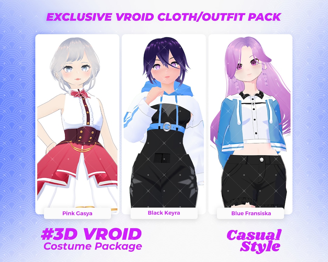 Vroid Clothing Pack, Vroid Clothes, Costume, Vroid, Clothes - Versatile ...