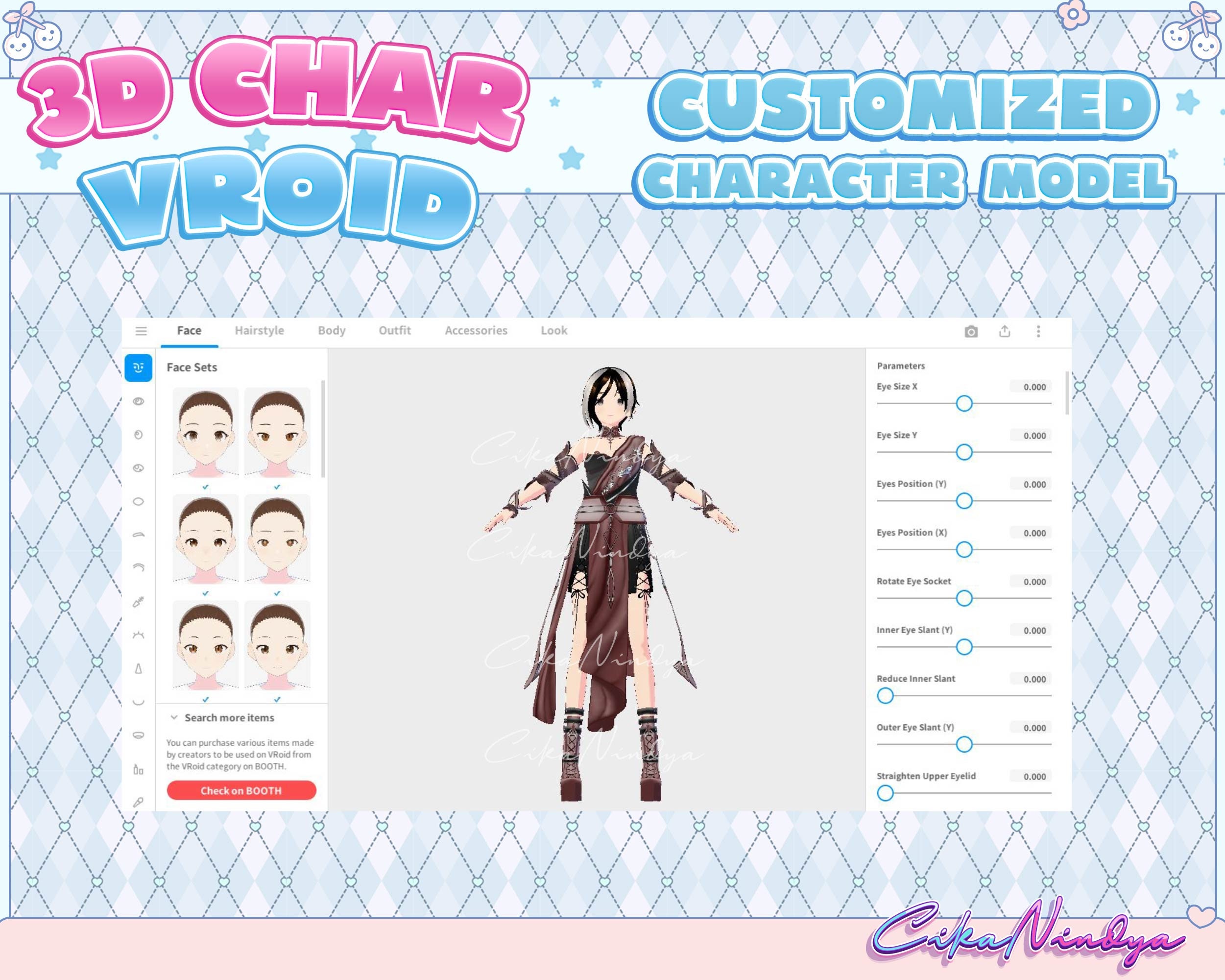 3D Vroid Character D Model Commission Vtuber Model Vroid - Etsy