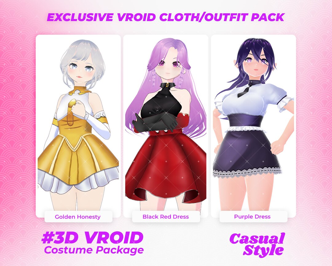 Vroid Clothing Pack, Casual Clothes, Streamer Style, Avatar Dressing ...