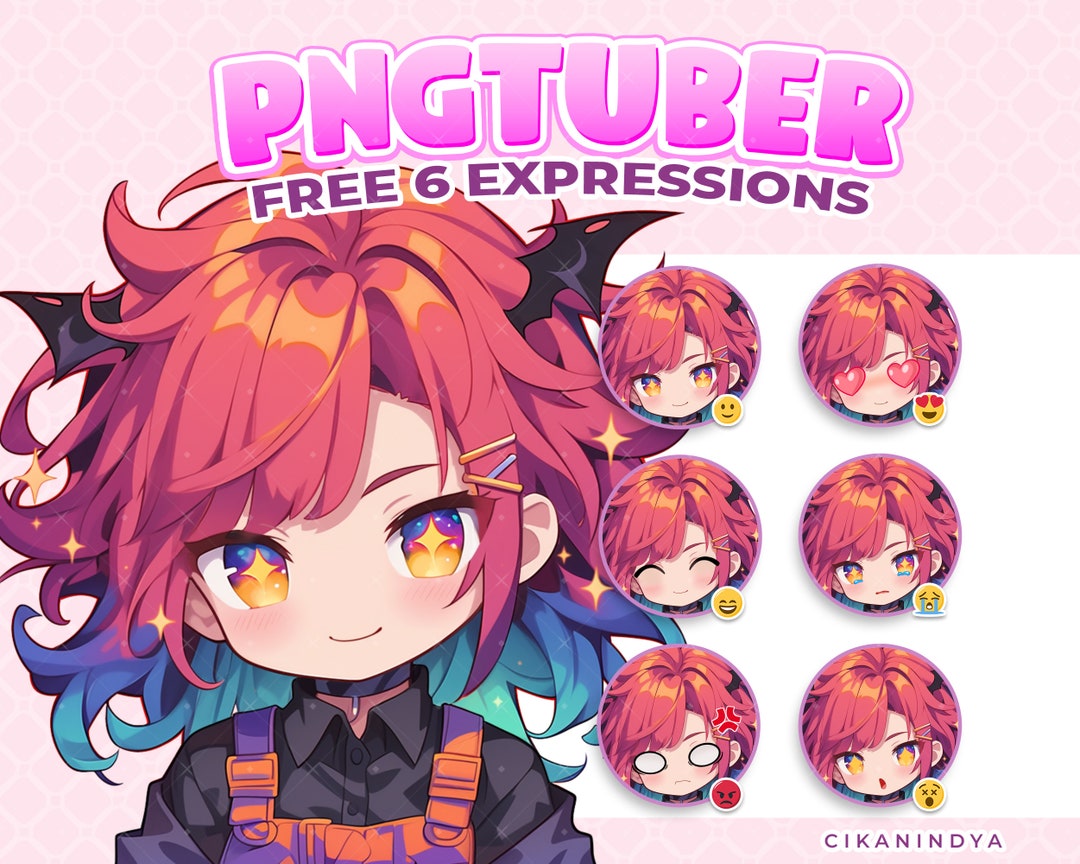 Starry Eyes PNG Tuber Avatar | Stream Character With 6 Poses - Etsy