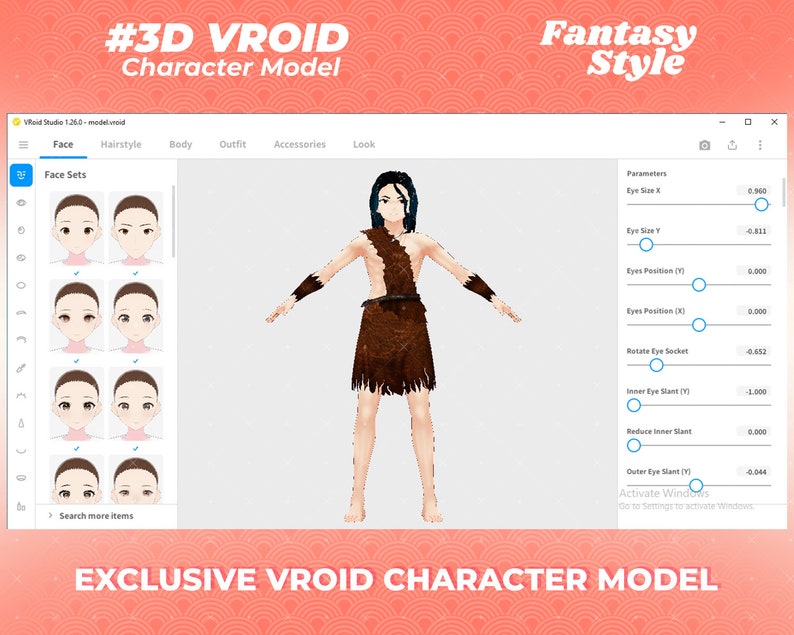 3D Vroid Vtuber Model: Fantasy Style Avatar (.VRM File) - Etsy