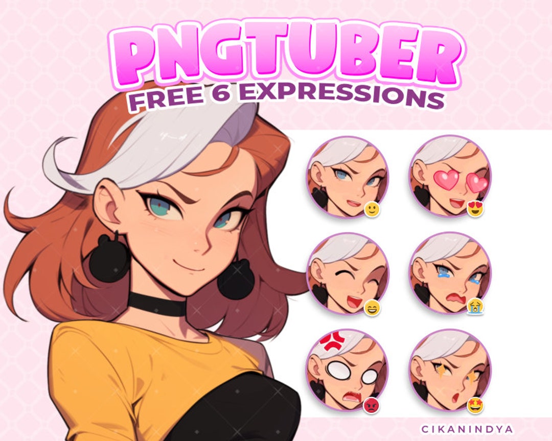 PNG Tuber | Stream With Cool PNG Tuber Girl Wearing Orange Shirt | With ...