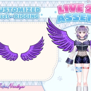 Fly Into Virtual Worlds With 2D Assets Simple Wings for Live2d Characters - Vtuber Assets ...
