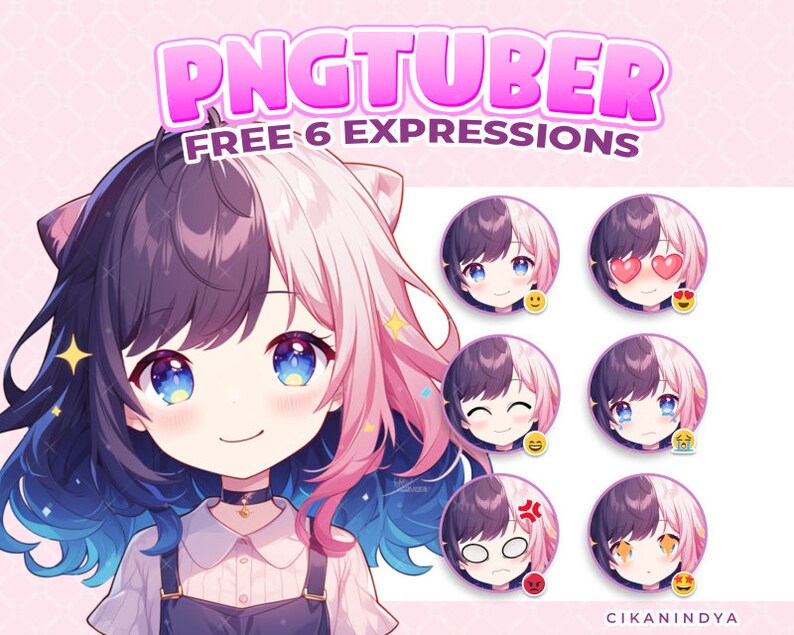 PNG Tuber PNG Tuber Characters to Decorate Your Lonely Stream 6 Poses ...