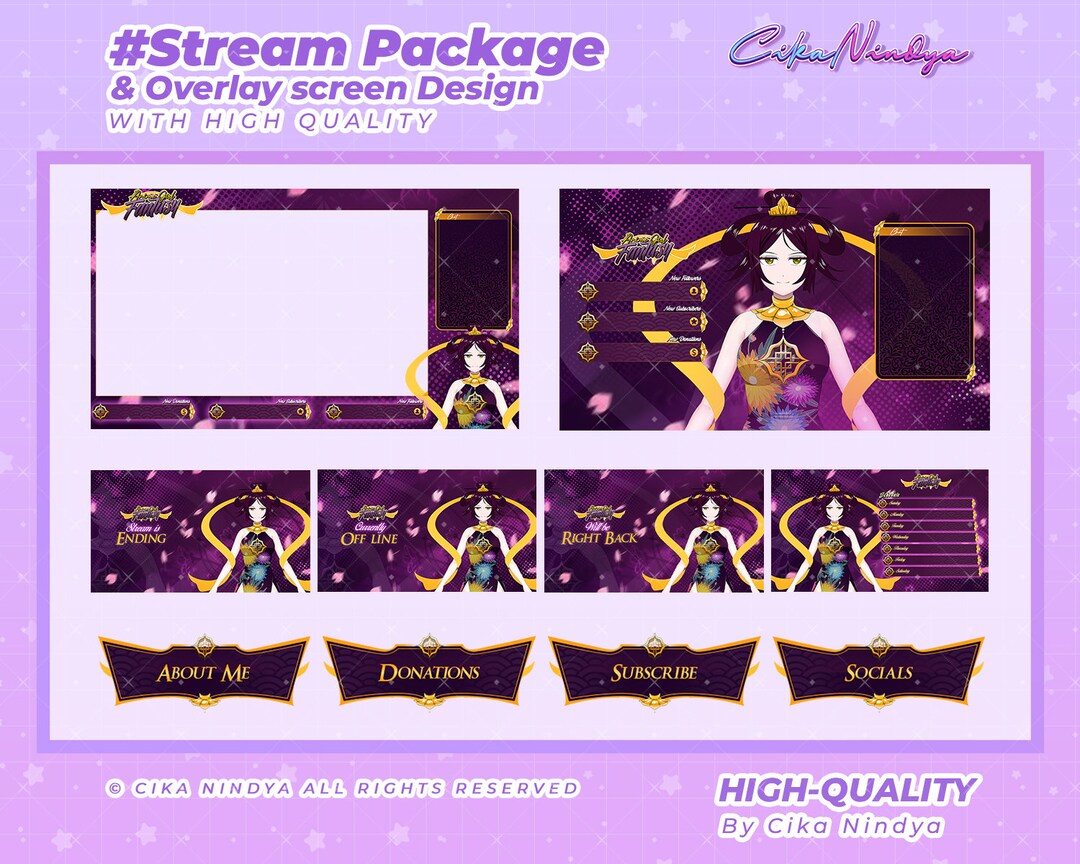 Futuristic Stream Overlay Fantasy Package for Tech Channels - Overlay ...