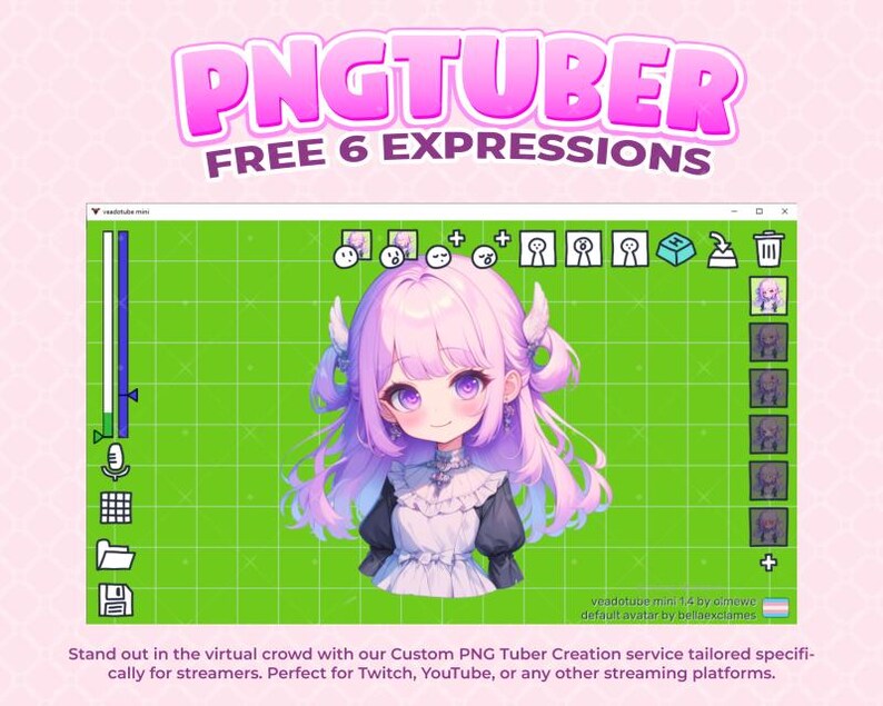 Victorian Pastel Pngtuber: Animated Chibi Vtuber Model - Etsy