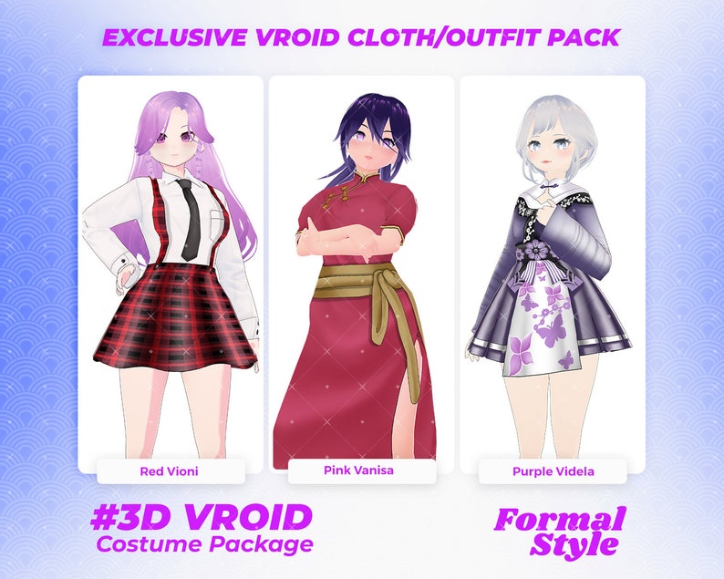Chic Vroid Formal Collection Three Sophisticated Outfit Sets for ...