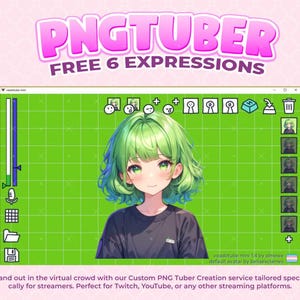 PNG Tuber Cute Kawaii Vtuber Girl for Stream Get 6 Poses Chibi Cute ...