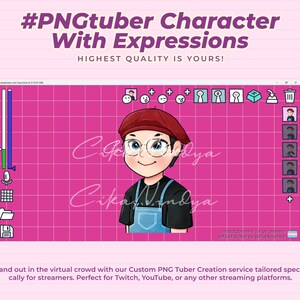 PNG Tuber | Pixel Powerhouse Charismatic PNG Boy for Streaming | Get 5 Expressions | Pngtuber ...